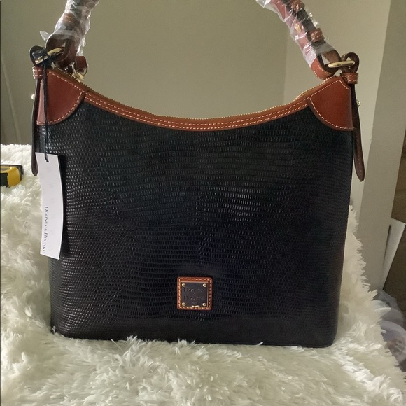 Dooney & Bourke | Bags | Dooney And Bourke Brown Tmoro Embossed Lizard ...
